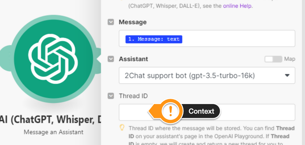Integra ChatGPT y WhatsApp usando Make y 2Chat