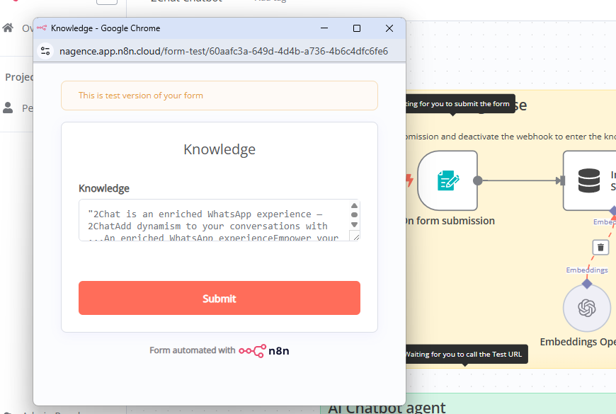 Crea un Chatbot de WhatsApp en minutos conectado a tu base de datos usando n8n y 2Chat